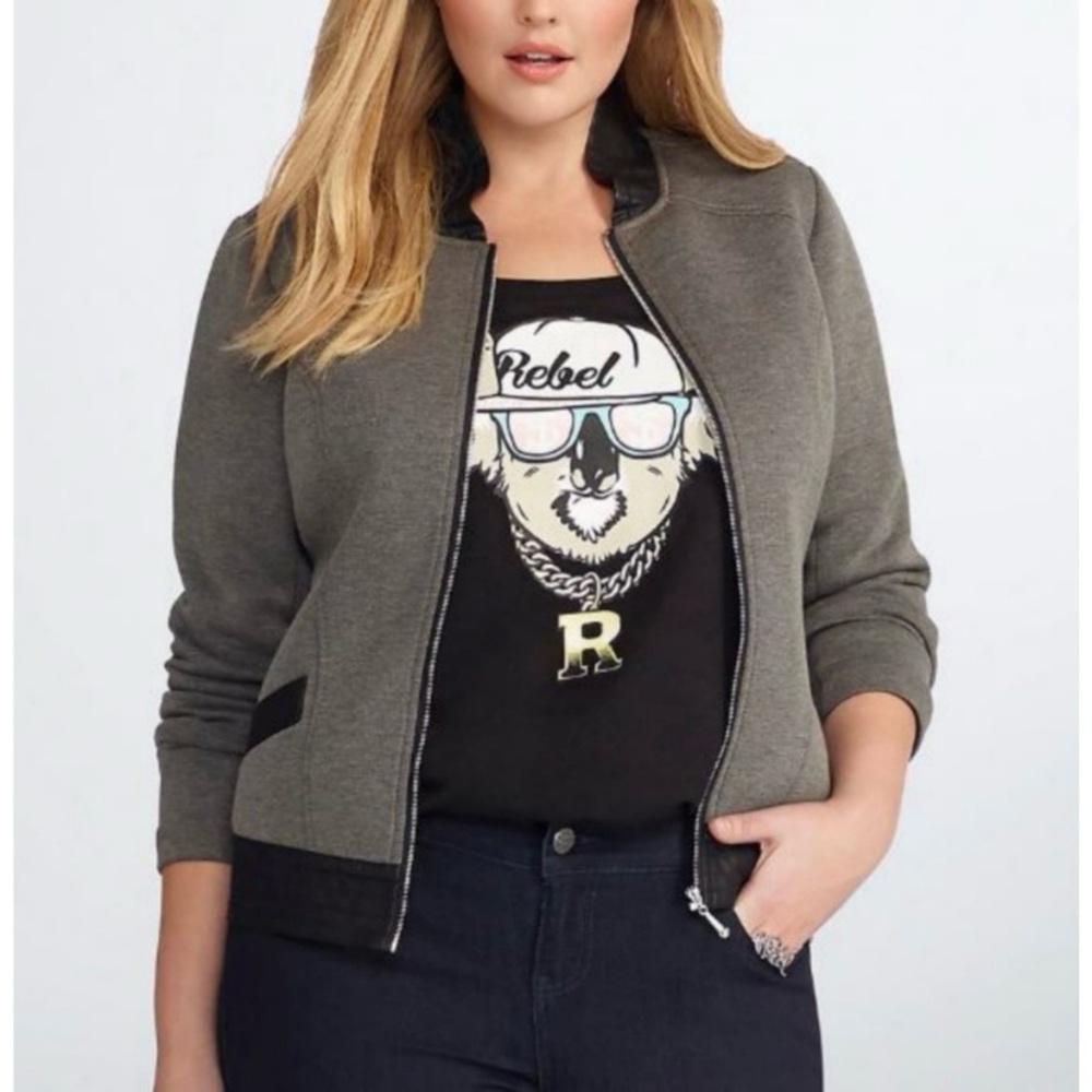 Rebel Wilson X Torrid Motto Faux Leather Jacket Size … - Gem
